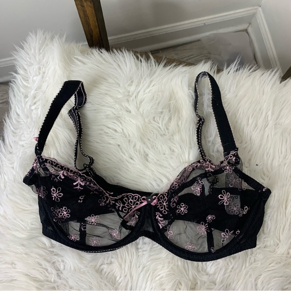 Freya | Intimates & Sleepwear | Freya Elegant Black And Pink Lace ...
